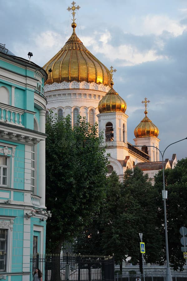 Views of Moscow streets stock photo. Image of downtown - 194016626