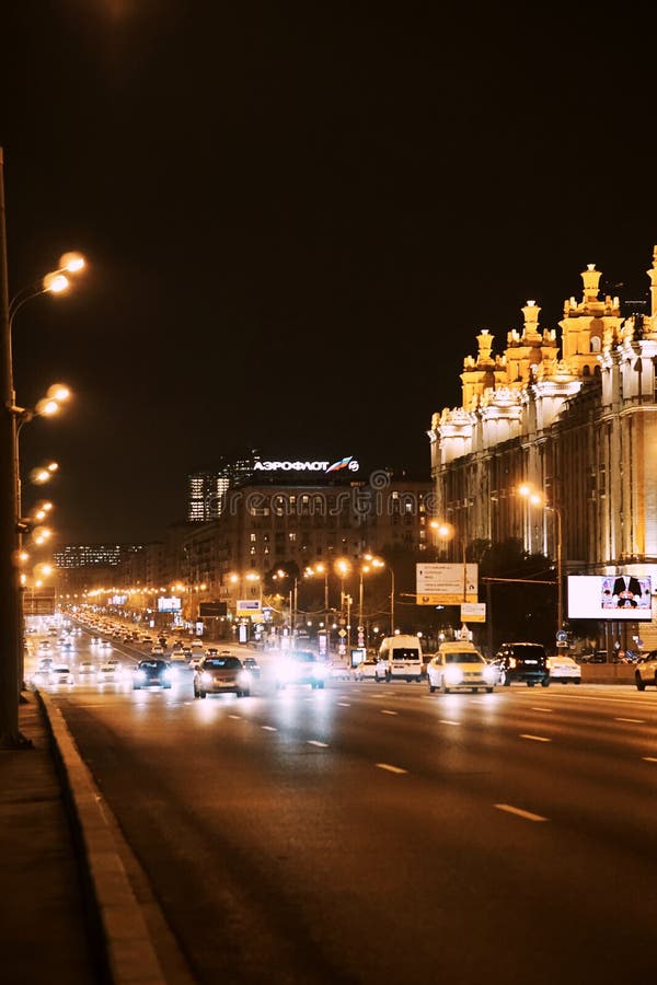 Views of Moscow streets editorial stock image. Image of metropolis ...