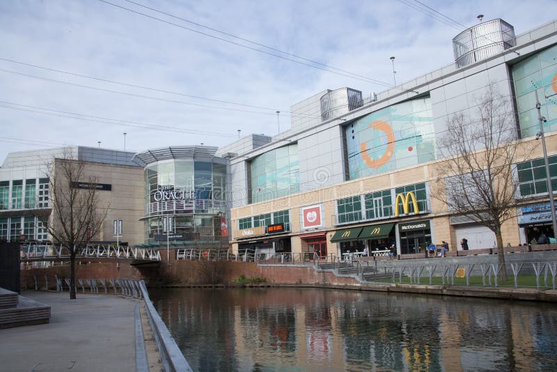 Views of the Oracle Shopping Centre in Reading, Berkshire in the UK ...
