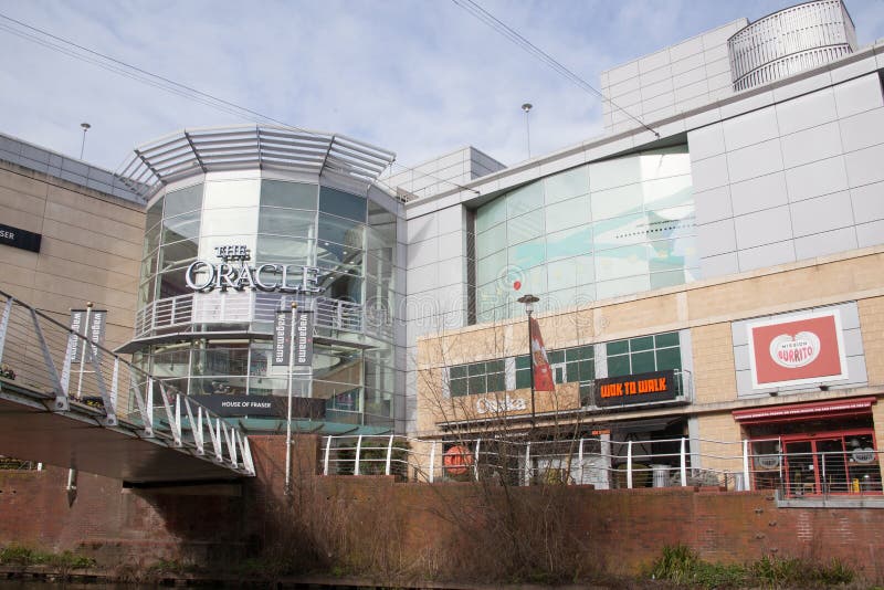 Views of the Oracle Shopping Centre in Reading, Berkshire in the UK ...