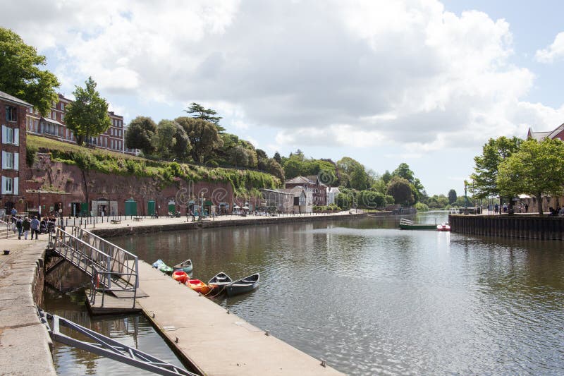 Views of the Quay by the River Exe in Exeter, Devon in the UK Editorial ...