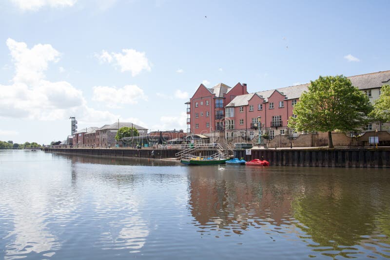 Views of the Quay by the River Exe in Exeter, Devon in the UK Editorial ...