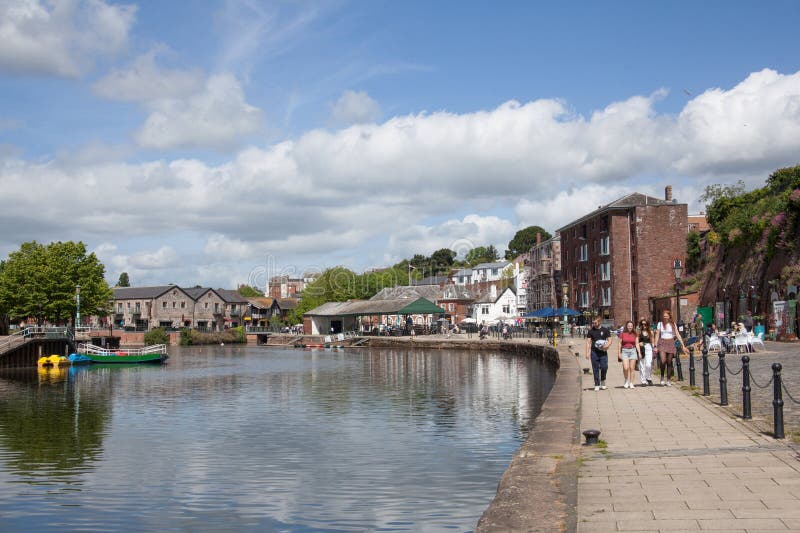 Views of the Quay by the River Exe in Exeter, Devon in the UK Editorial ...
