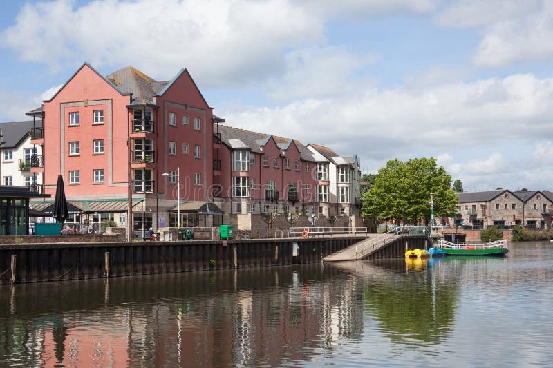 Views of the Quay by the River Exe in Exeter, Devon in the UK Editorial ...