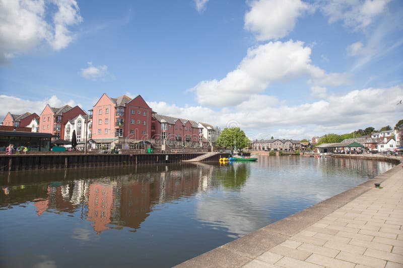 Views of the Quay by the River Exe in Exeter, Devon in the UK Editorial ...