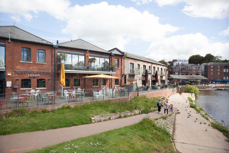 Views of the Quay by the River Exe in Exeter, Devon in the UK Editorial ...