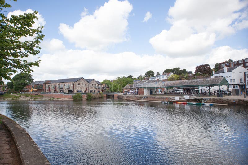 Views of the Quay by the River Exe in Exeter, Devon in the UK Editorial ...