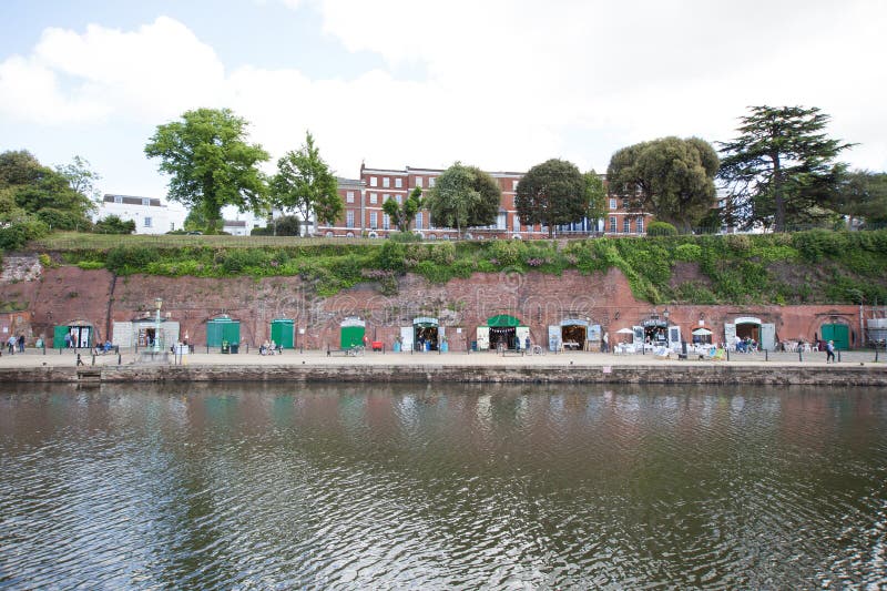 Views of the Quay by the River Exe in Exeter, Devon in the UK Editorial ...