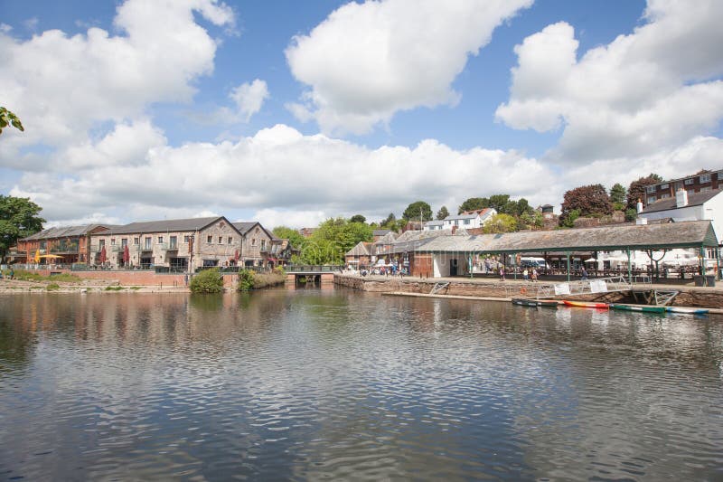 Views of the Quay by the River Exe in Exeter, Devon in the UK Editorial ...