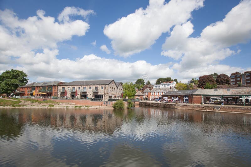 Views of the Quay by the River Exe in Exeter, Devon in the UK Editorial ...