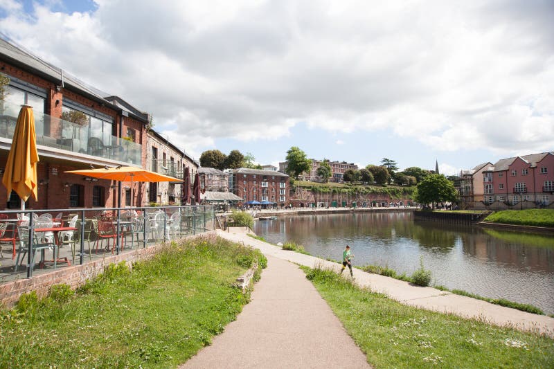 Views of the Quay by the River Exe in Exeter, Devon in the UK Editorial ...