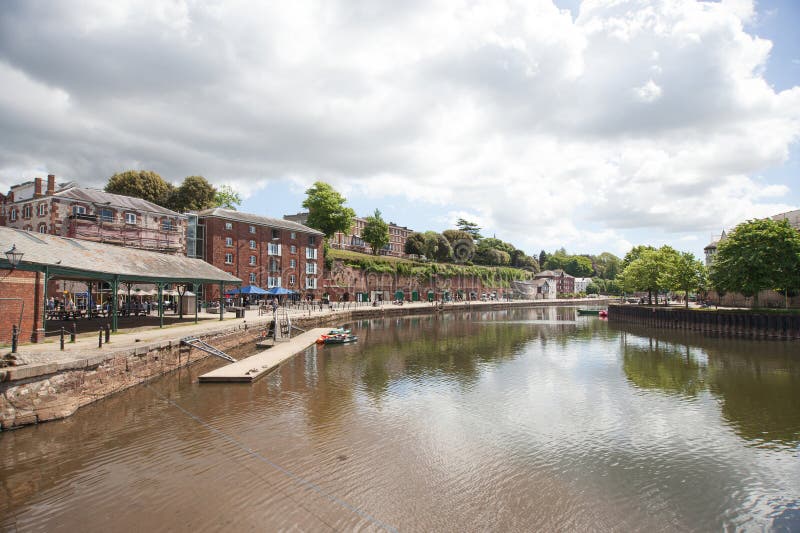 Views of the Quay by the River Exe in Exeter, Devon in the UK Editorial ...