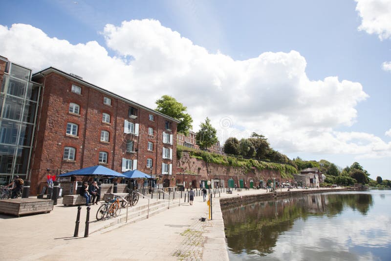 Views of the Quay by the River Exe in Exeter, Devon in the UK Editorial ...