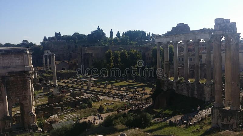 Views of the roman forum stock image. Image of culture - 153818389