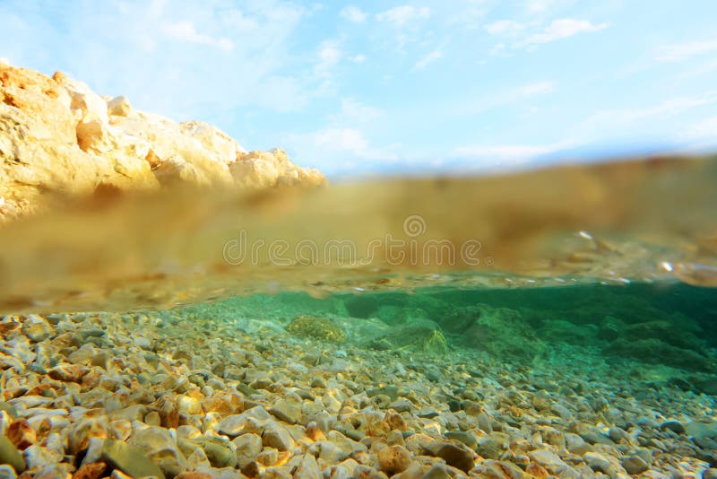 Views of Seabed and Water Surface. Stock Photo - Image of bottom ...