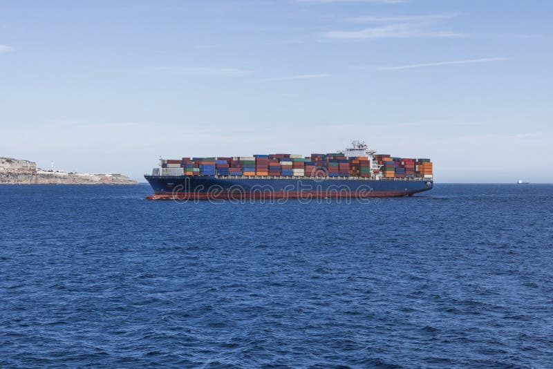 Crossing the Strait of Gibraltar by Ferry Stock Image - Image of ...