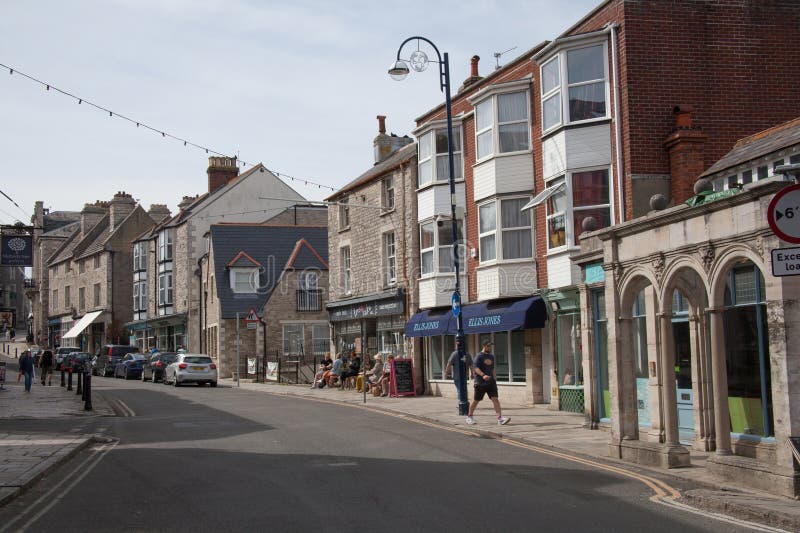 Views of the Shopping Precinct in Swanage, Dorset in the UK Editorial ...