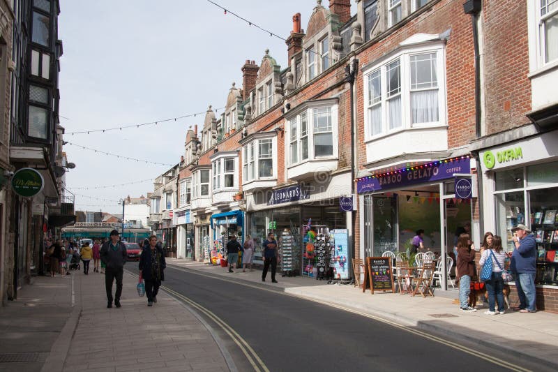 Views of the Shopping Precinct in Swanage, Dorset in the UK Editorial ...
