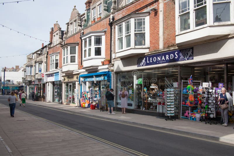 Views of the Shopping Precinct in Swanage, Dorset in the UK Editorial ...