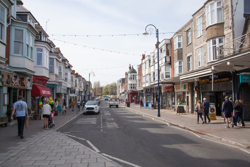 Views of the Shopping Precinct in Swanage, Dorset in the UK Editorial ...