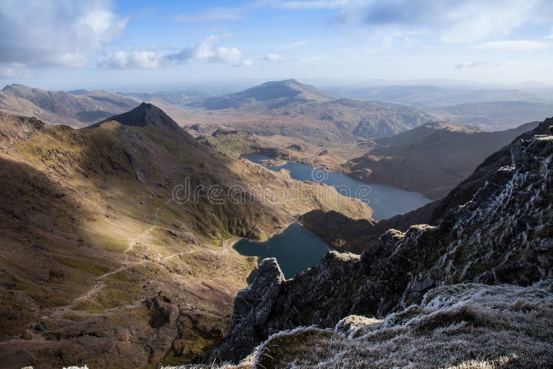 Views from Snowdon stock photo. Image of wales, frosty - 27689626