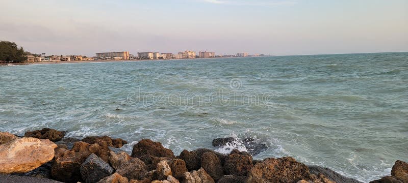 Sunset at Venice Beach in Southern Florida Stock Photo - Image of ...