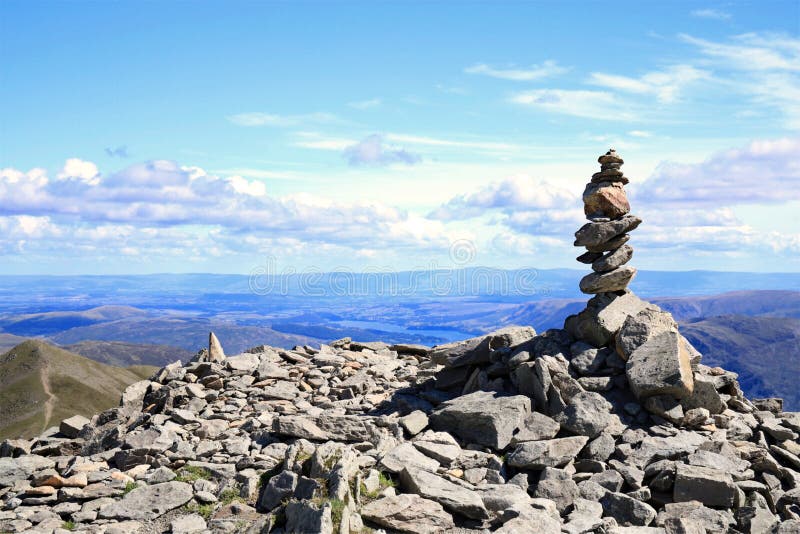 The summit of Helvellyn stock image. Image of summit - 156624523