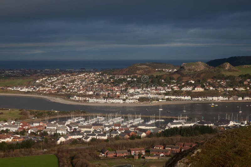 Views To Deganwy and Conwy Marina Stock Photo - Image of conwy ...
