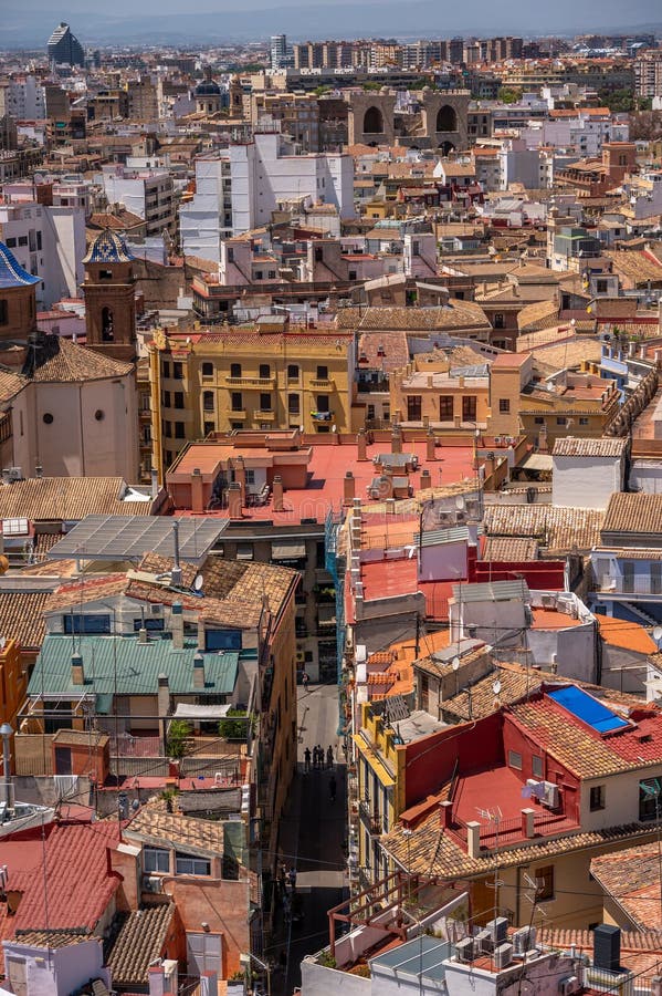 Views of Valencia from the Tower of Valencia S Main Cathedral Stock ...