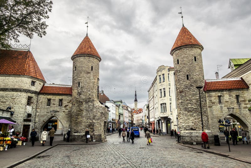 Views of the Viru Gate in Tallinn .Estonia Editorial Photo - Image of ...