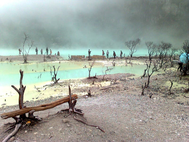 Views in White Sulfur Crater Bandung, Indonesia Stock Image - Image of ...