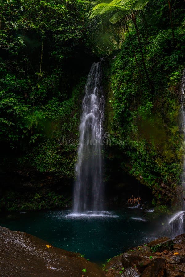Viewview the Proclaimer Waterfall of West Sumatra Stock Image - Image ...
