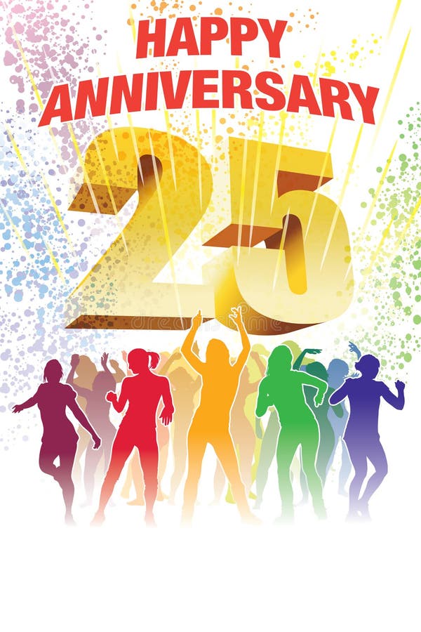 Vigésimo Quinto Aniversario Ilustración del Vector - Ilustración de ...
