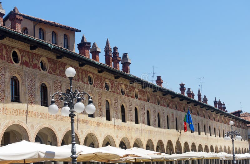 Vigevano, Piazza Ducale stock image. Image of lombardy - 22212787