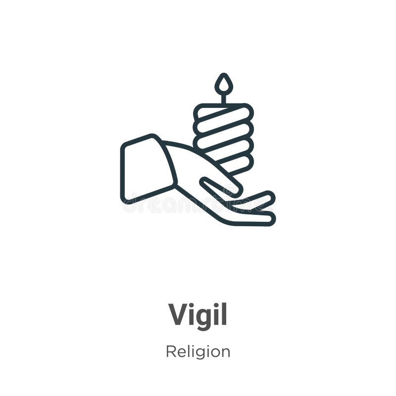 Vigil Icon In Trendy Design Style. Vigil Icon Isolated On White ...