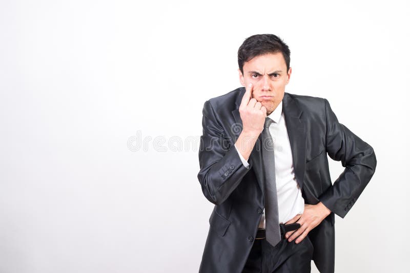 Vigilant man in suit stock image. Image of look, business - 178600277