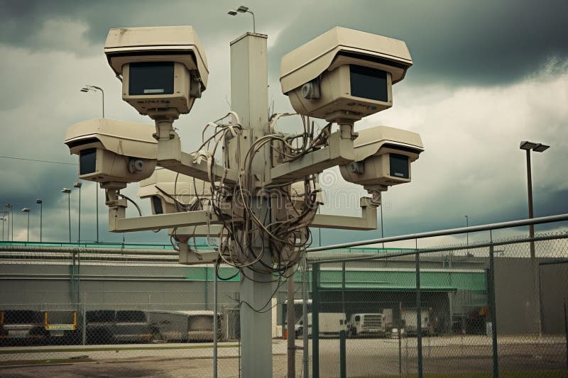 Vigilant Security Camera. Generate Ai Stock Illustration - Illustration ...