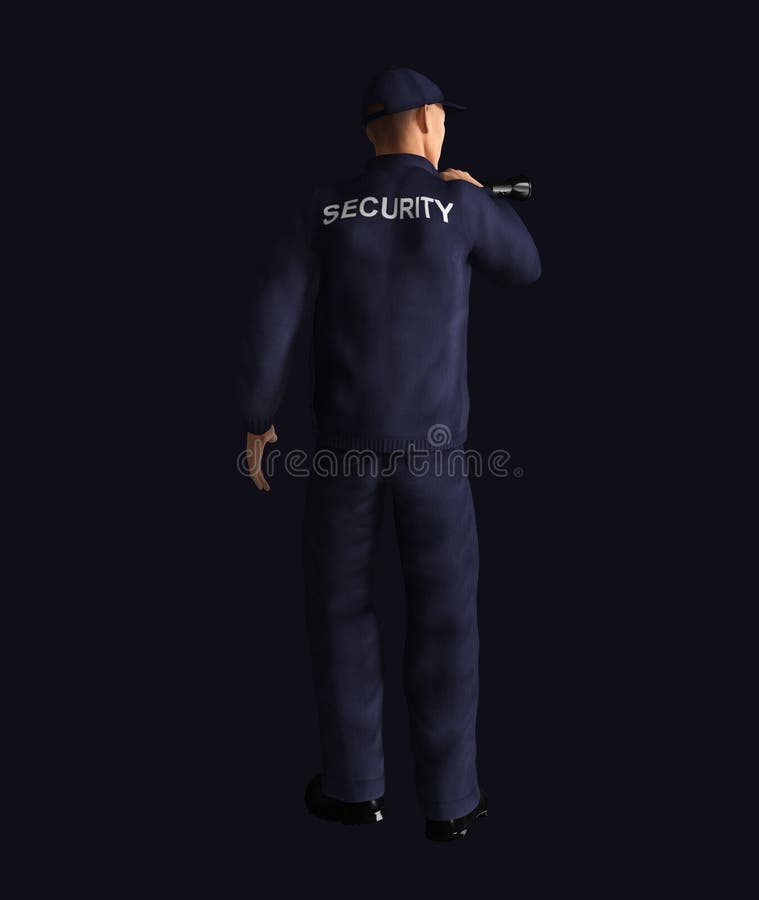 Vigilant Security Guard stock illustration. Illustration of security ...