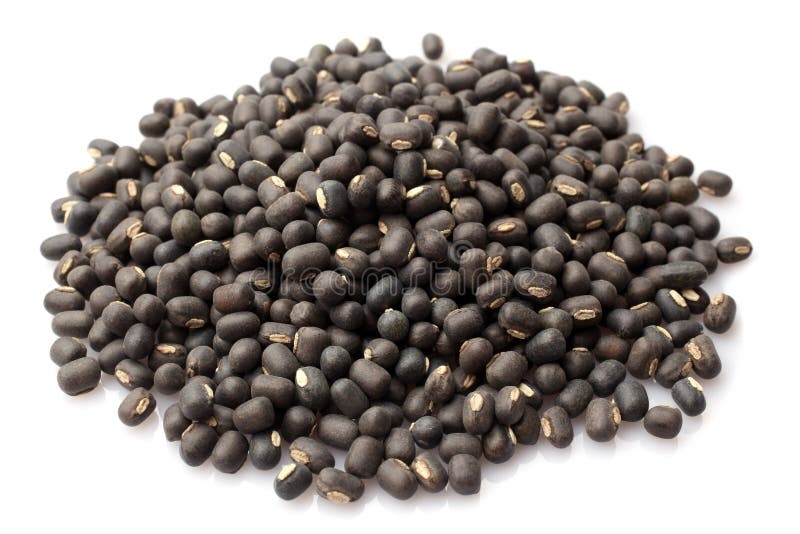 Vigna Mungo,urad,Split Black Gram, In A Clay Bowl. Stock Image - Image ...