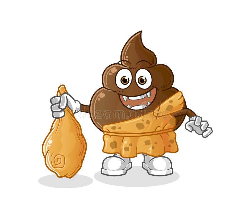 Vignetta Antica Cacca. Vignetta Mascotte Illustrazione Vettoriale ...