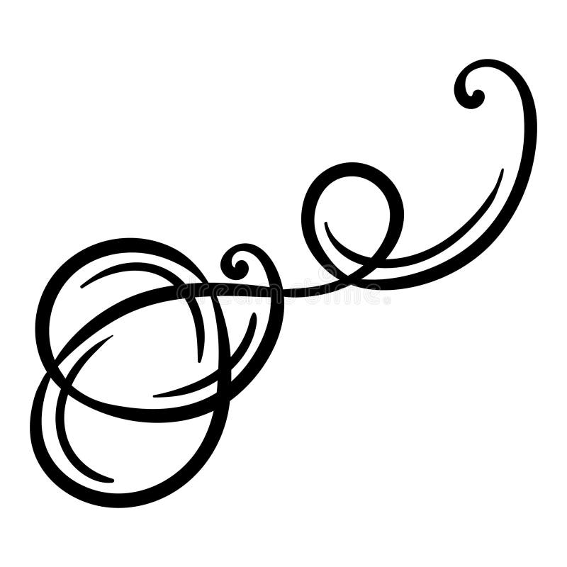 Vignette Curl Element. Decorative Calligraphic Divider or Frame Stock ...