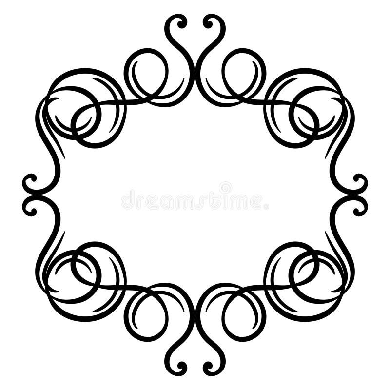 Vignette Curl Element. Decorative Calligraphic Divider or Frame Stock ...
