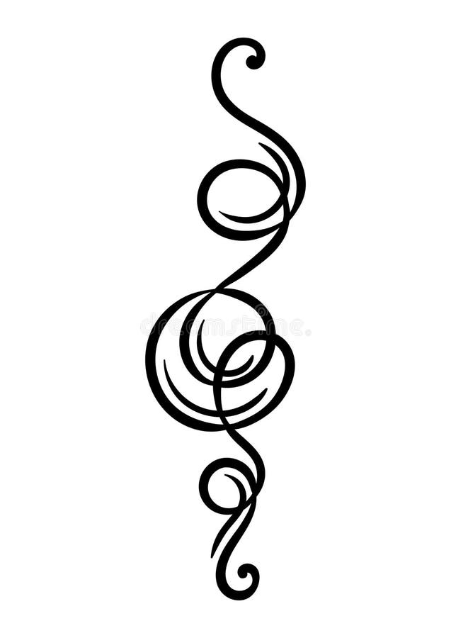 Vignette Curl Element. Decorative Calligraphic Divider or Frame Stock ...