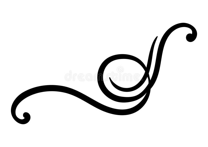 Vignette Curl Element. Decorative Calligraphic Divider or Frame Stock ...