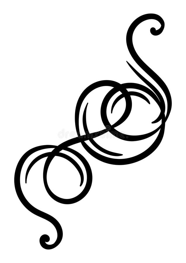 Vignette Curl Element. Decorative Calligraphic Divider or Frame Stock ...