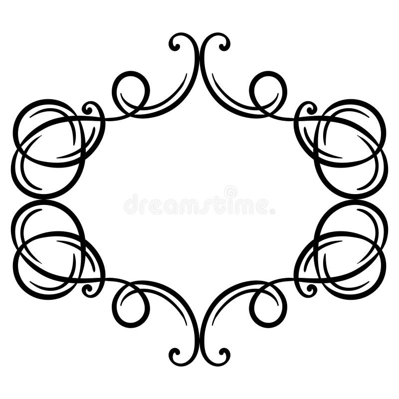 Vignette Curl Element. Decorative Calligraphic Divider or Frame Stock ...