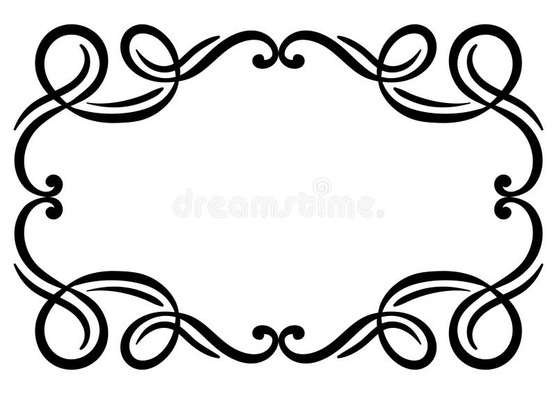 Vignette Curl Element. Decorative Calligraphic Divider or Frame Stock ...