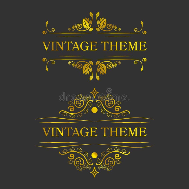 Vignette frames set stock vector. Illustration of template - 74813702