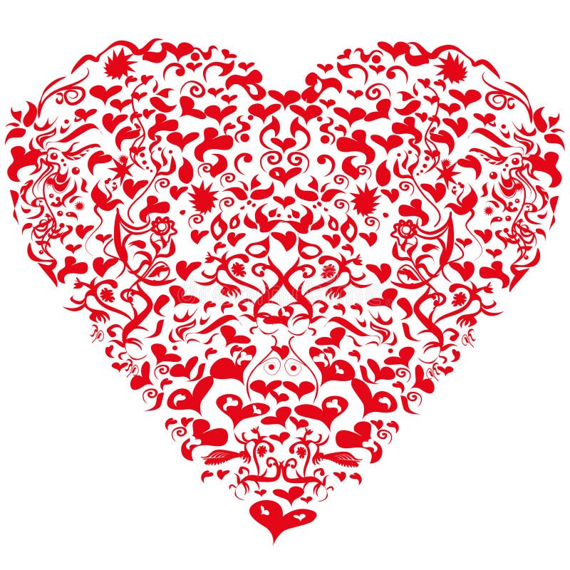 Heart-vignette stock vector. Illustration of design, sign - 18263955