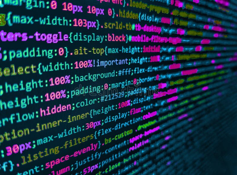 Vignette Light and Dark Shadow Dramatic Effect. Programming Code Abstract Technology Background ...